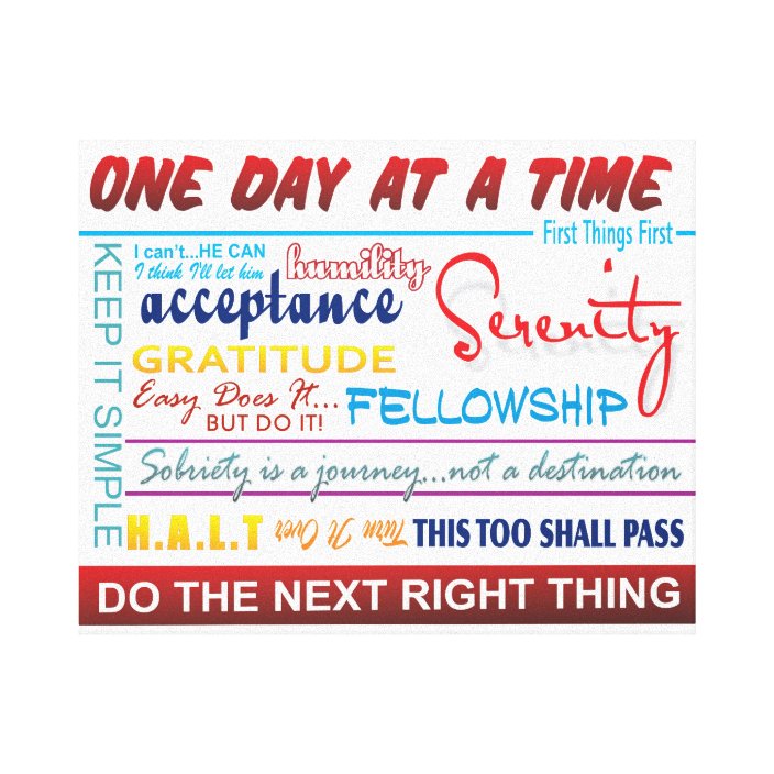recovery slogans canvas print | Zazzle.com