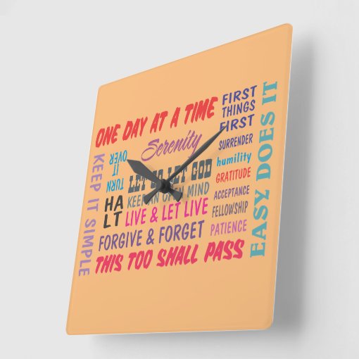 recovery Slogans clock | Zazzle
