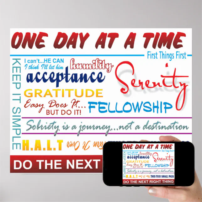 recovery slogans poster | Zazzle