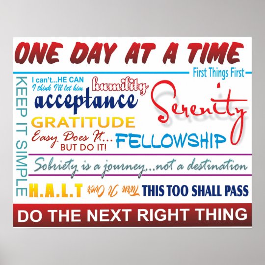 recovery slogans poster | Zazzle.com
