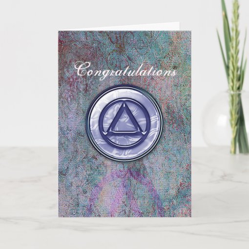 Recovery Sobriety Sober Congratulations Card | Zazzle