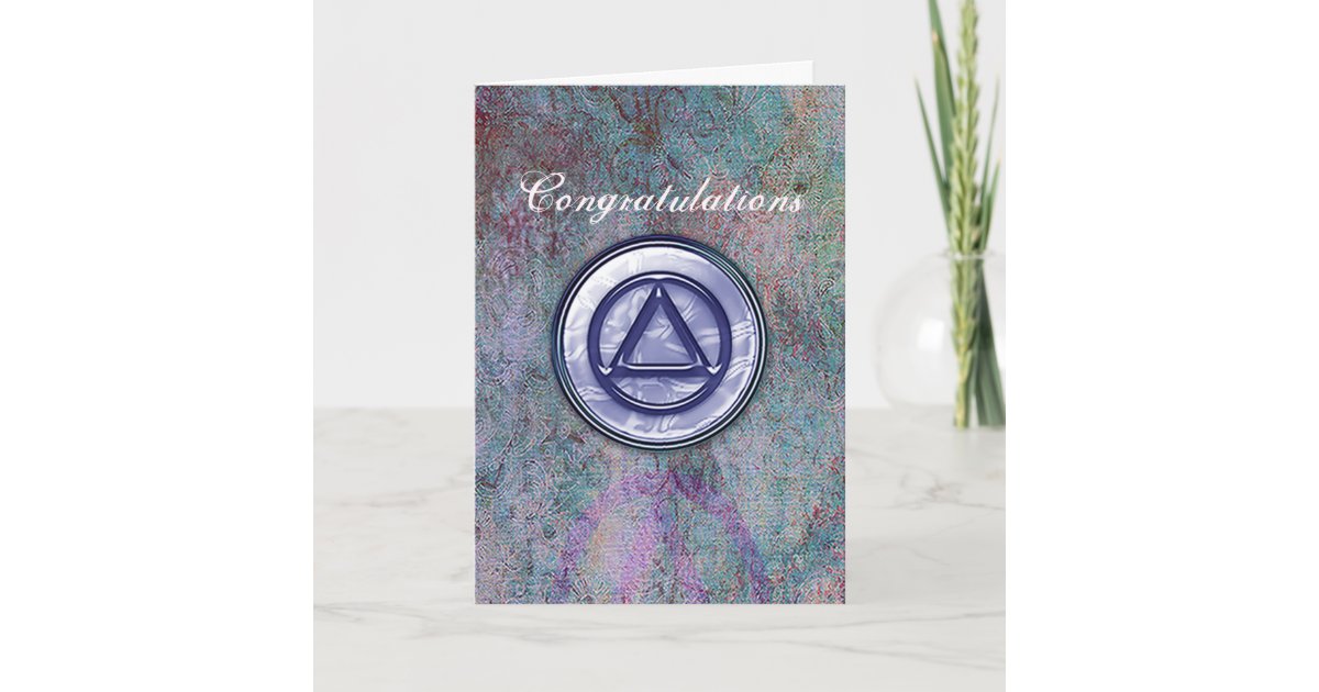 Recovery Sobriety Sober Congratulations Card | Zazzle
