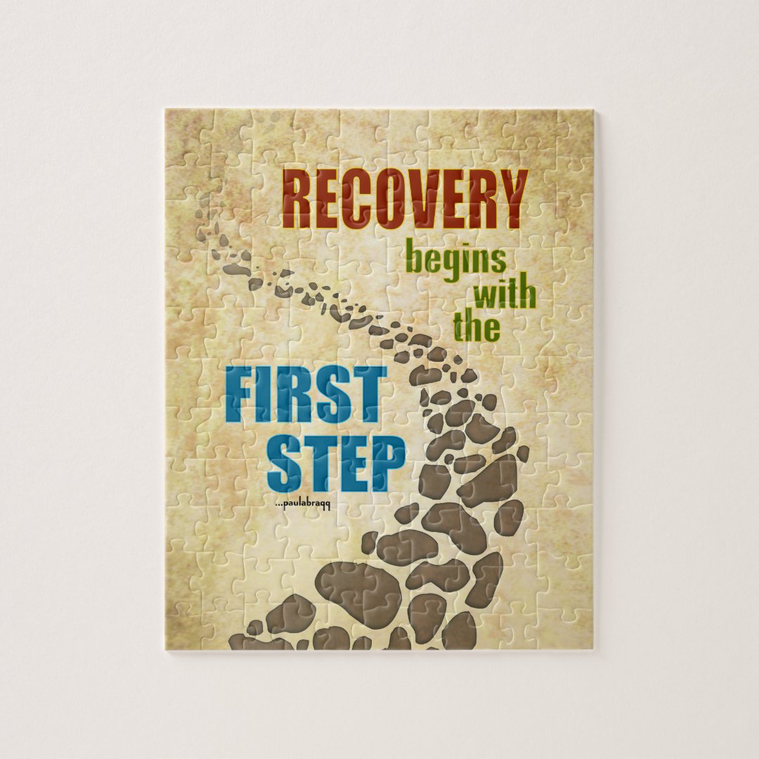 Recovery, the First Step (12 step, drug free) Jigsaw Puzzle | Zazzle