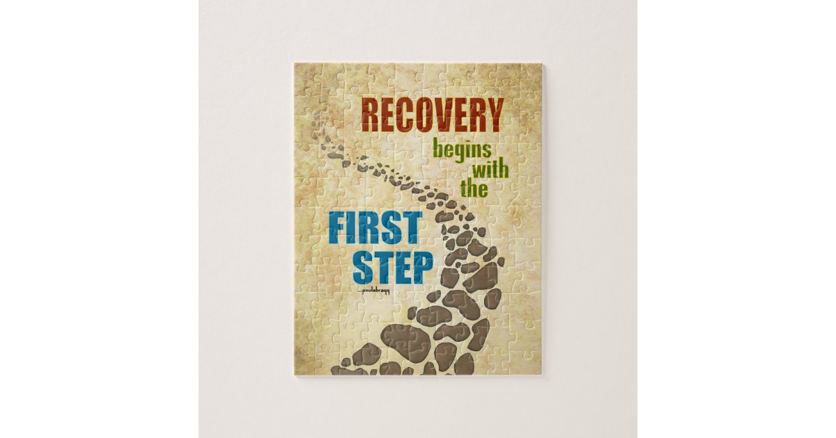 Recovery, the First Step (12 step, drug free) Jigsaw Puzzle | Zazzle