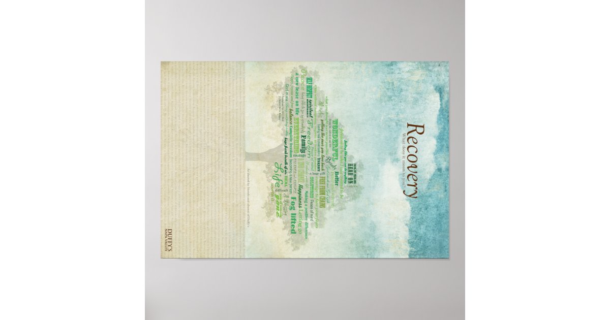 Recovery Tree Poster | Zazzle