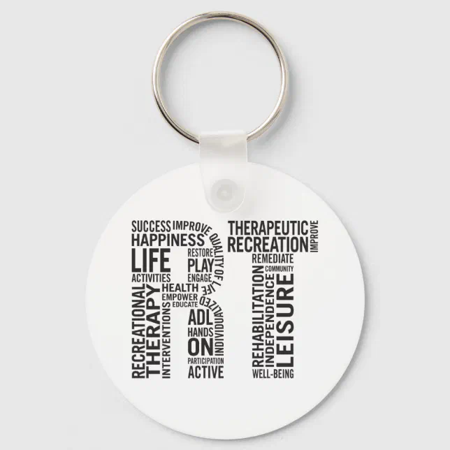 Recreational Therapy RT Keychain | Zazzle