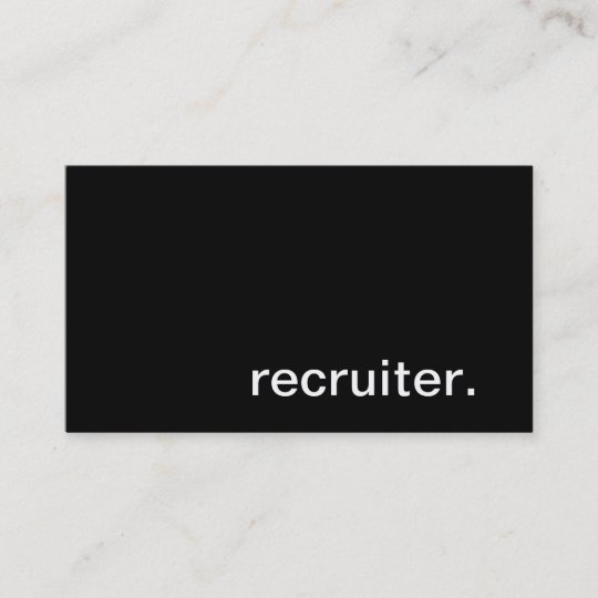 Recruiter Business Card | Zazzle.com