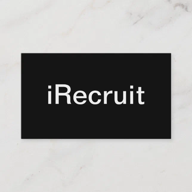 Recruiter Business Card | Zazzle