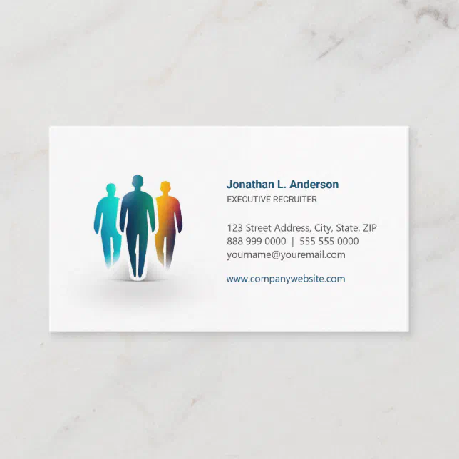 Recruiting Agency Head Hunting Job Recruiter Business Card | Zazzle