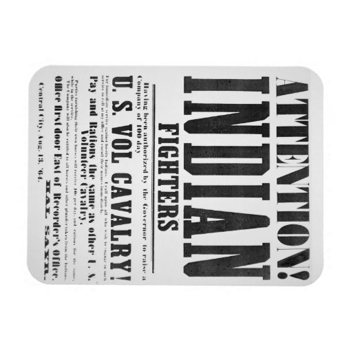 Recruitment poster for the U.S. Volunteer Cavalry, Magnet | Zazzle