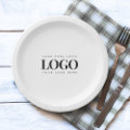 Rectangle Business Logo Company Event Minimalist Paper Plates | Zazzle