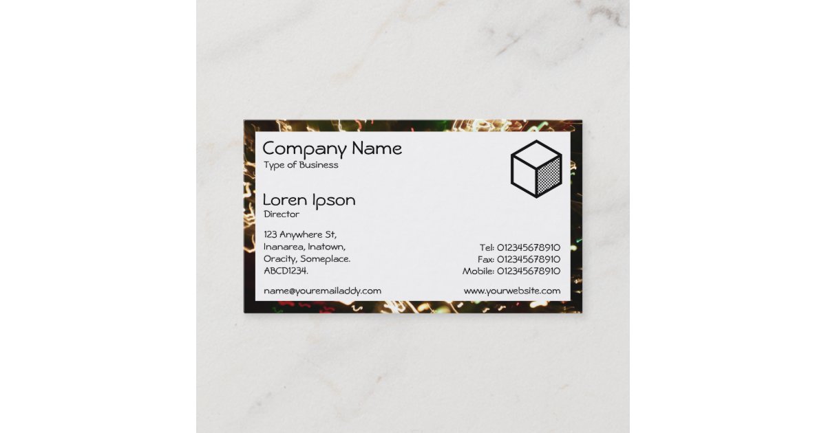 Rectangle - Fiber Optic Business Card | Zazzle