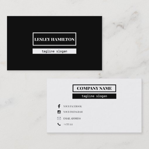 Rectangle Frame Business Card | Zazzle