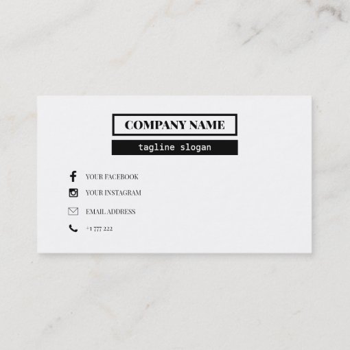 Rectangle Frame Business Card | Zazzle