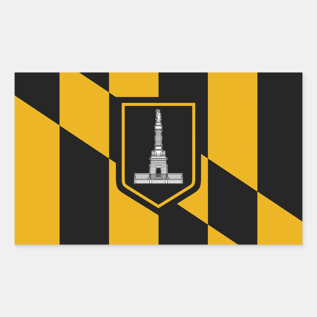 Rectangle sticker with Flag of Baltimore, U.S.A. | Zazzle