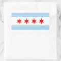 Rectangle sticker with Flag of Chicago, U.S.A. | Zazzle
