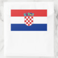 Rectangle sticker with Flag of Croatia | Zazzle