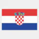 Rectangle sticker with Flag of Croatia | Zazzle