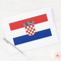 Rectangle sticker with Flag of Croatia | Zazzle