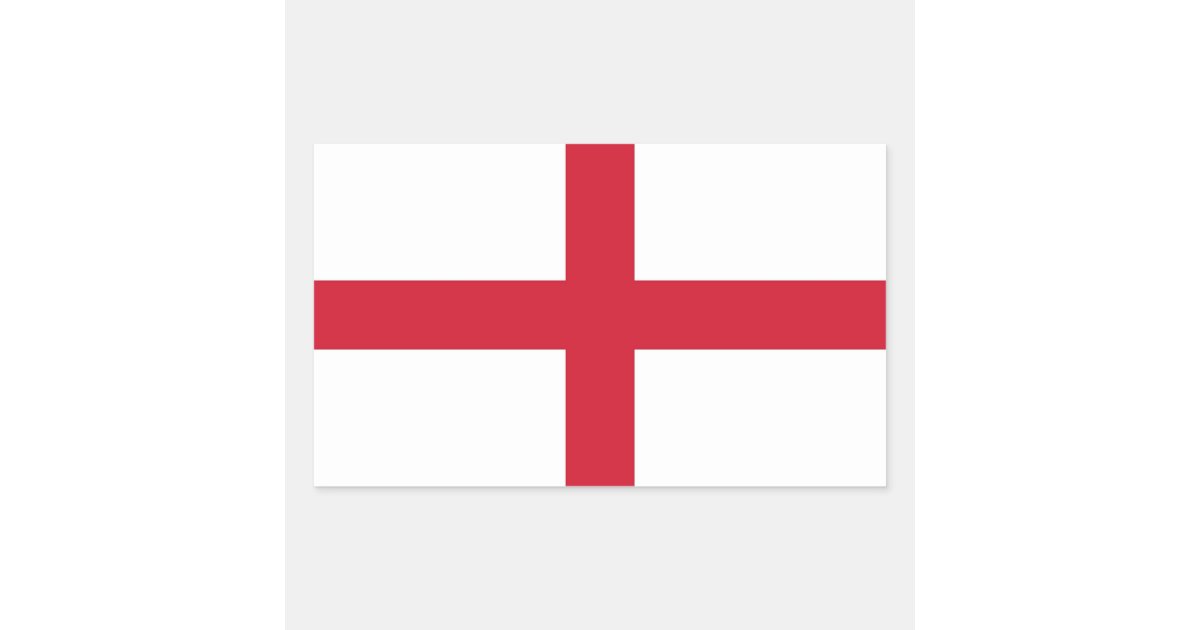 Rectangle sticker with Flag of England | Zazzle