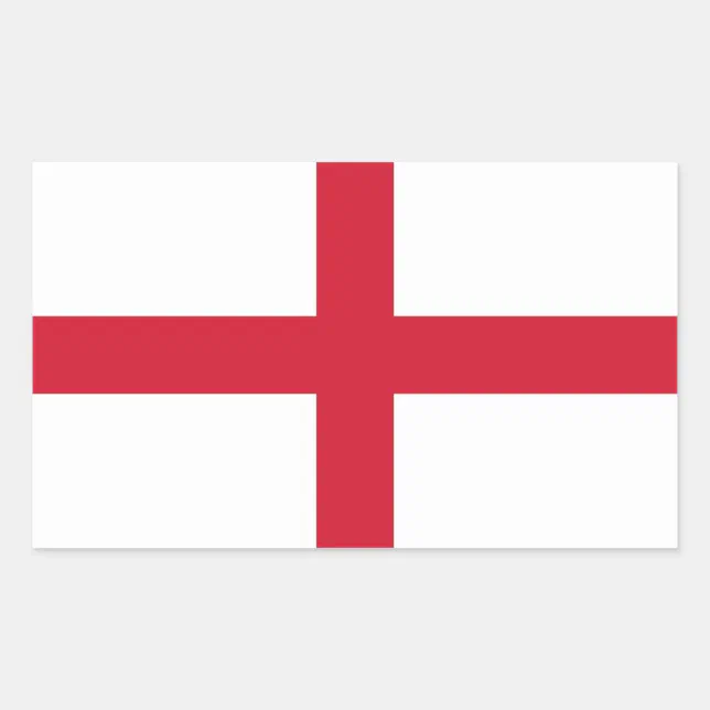 Rectangle sticker with Flag of England | Zazzle