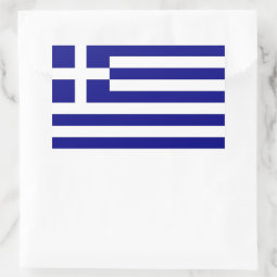 Rectangle sticker with Flag of Greece | Zazzle