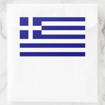 Rectangle sticker with Flag of Greece | Zazzle