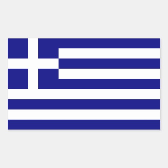 Rectangle sticker with Flag of Greece | Zazzle.com
