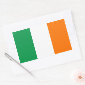 Rectangle sticker with Flag of Ireland | Zazzle