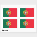 Rectangle sticker with Flag of Portugal | Zazzle