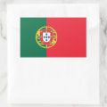 Rectangle sticker with Flag of Portugal | Zazzle