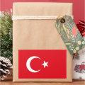 Rectangle sticker with Flag of Turkey | Zazzle