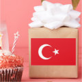 Rectangle sticker with Flag of Turkey | Zazzle