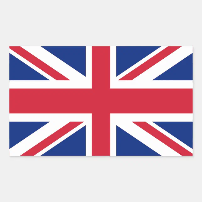 Rectangle sticker with Flag of United Kingdom | Zazzle