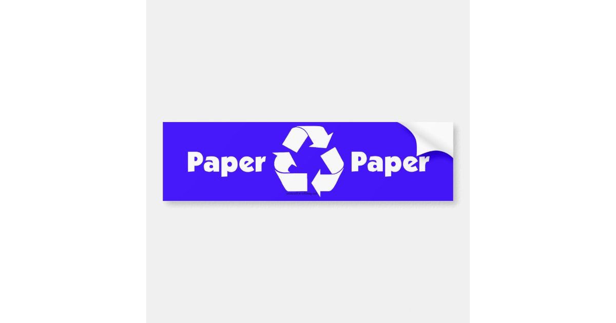 Recycle bin labels for paper with recycle symbol. | Zazzle