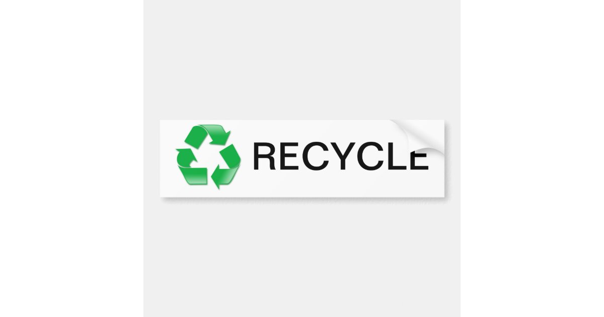 Recycle Bumpersticker Bumper Sticker | Zazzle