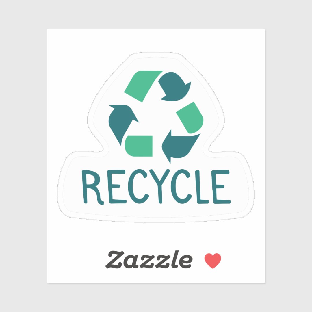 Recycle Custom Shape Sticker | Zazzle