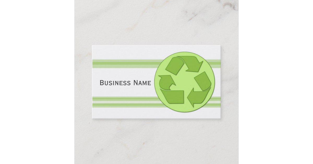 Recycle Design Business Card | Zazzle