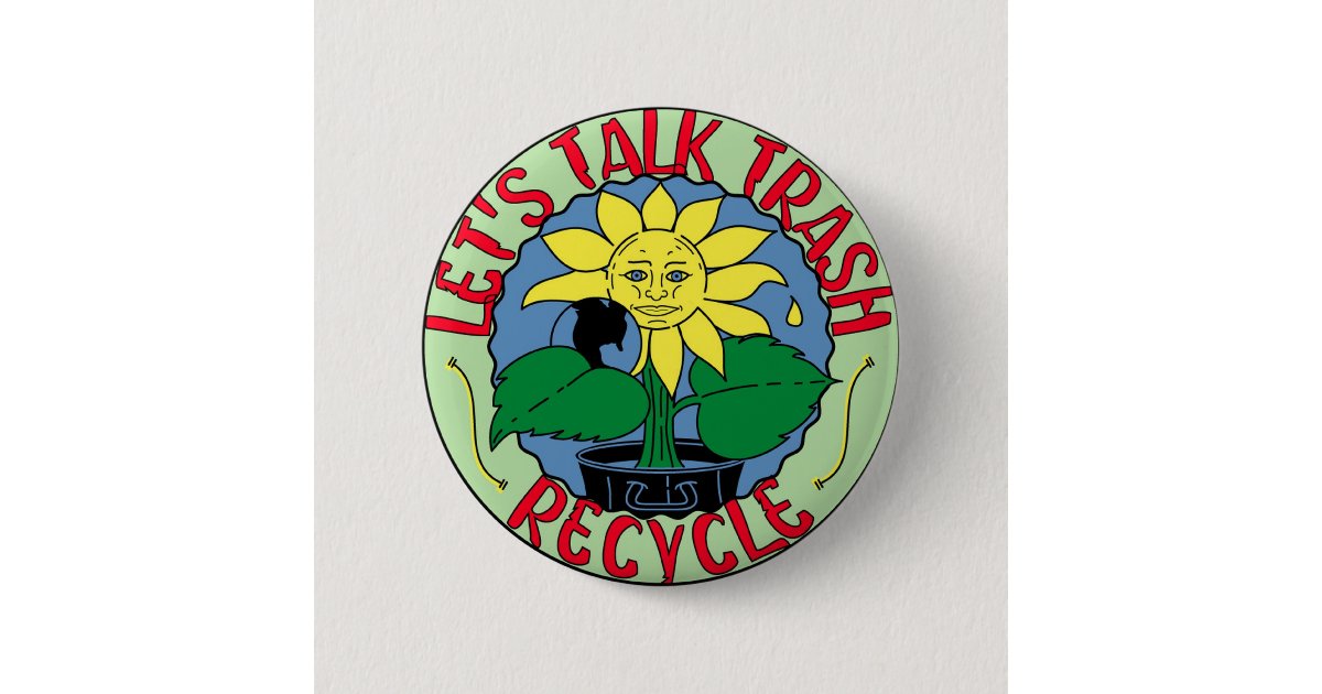 Recycle Earth Day Button | Zazzle