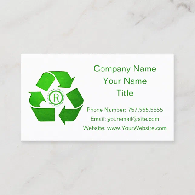 Recycle Logo by Shirley Taylor Business Card | Zazzle