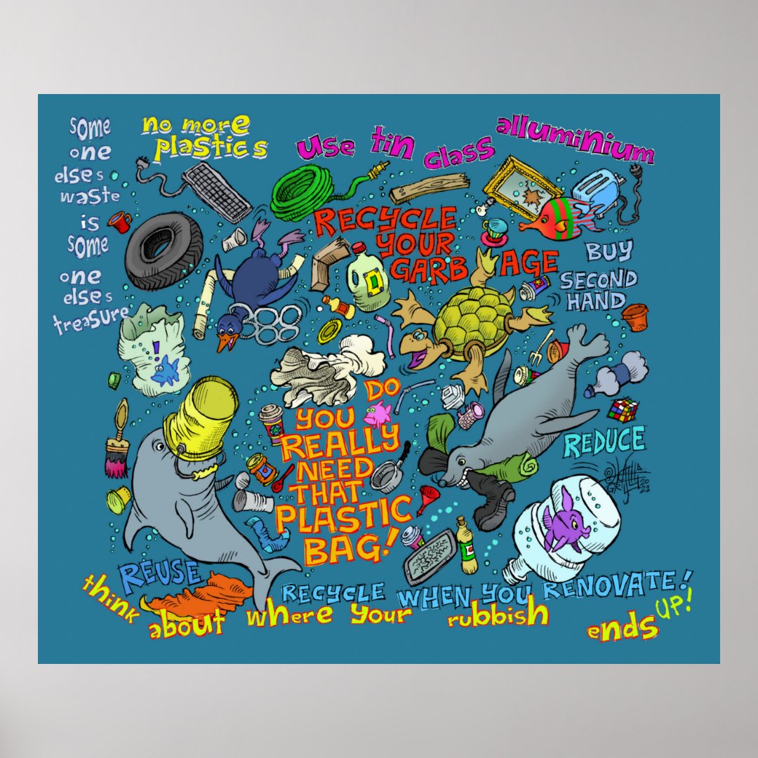 Recycle, reduce, reuse. poster | Zazzle