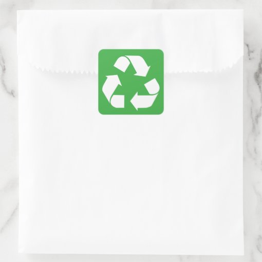 Recycle Square Sticker | Zazzle