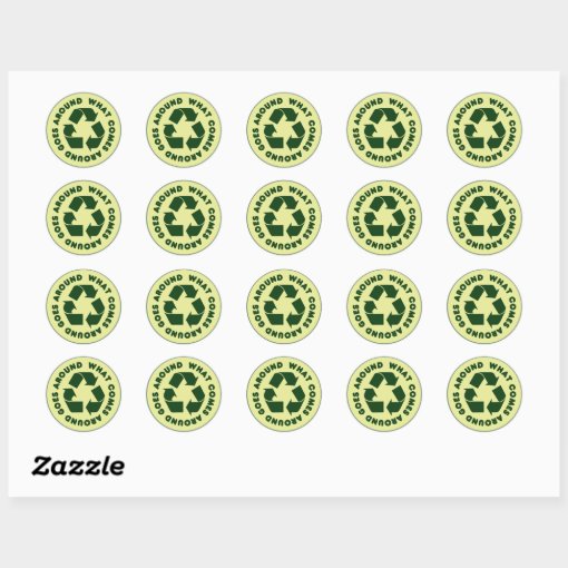 Recycle Symbol Classic Round Sticker | Zazzle