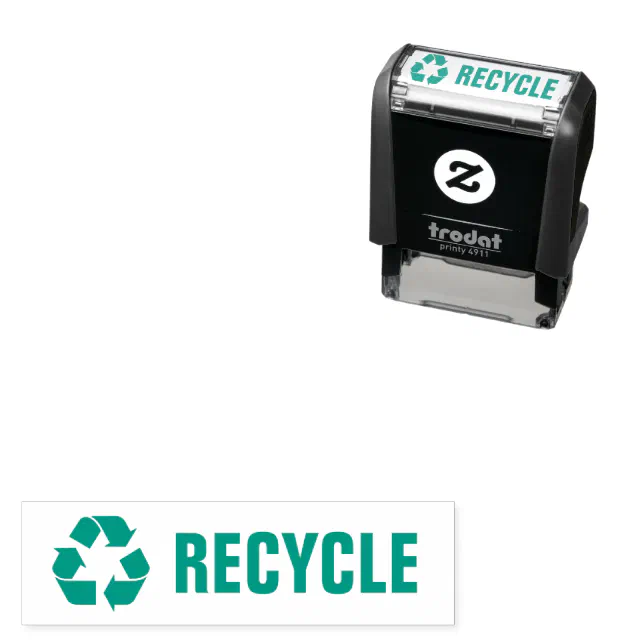 Recycle Symbol Self Inking Rubber Stamp | Zazzle