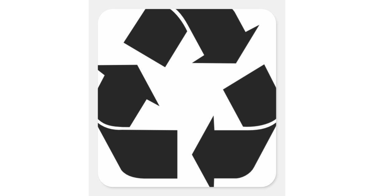 Recycle Symbol Square Sticker | Zazzle