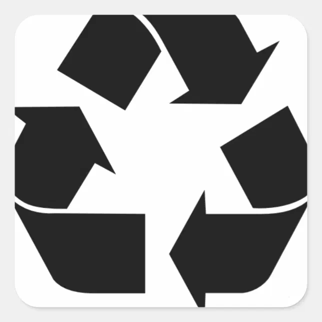 Recycle Symbol Square Sticker | Zazzle