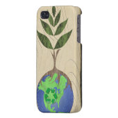 Recycle Tree Earth Globe Wood Grain iPhone Case | Zazzle