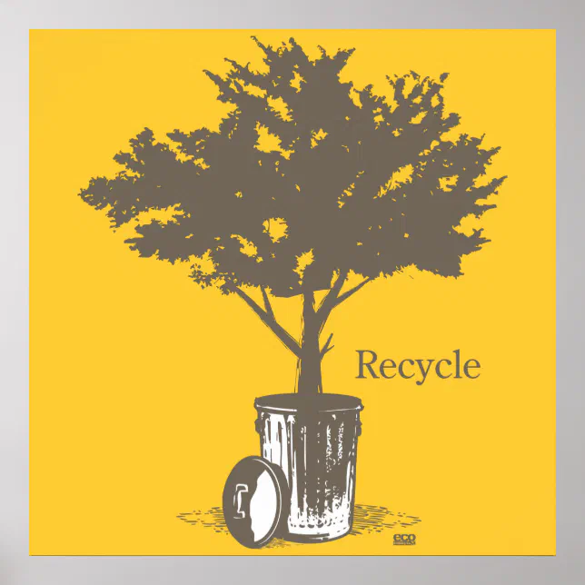 Recycle Tree Poster | Zazzle