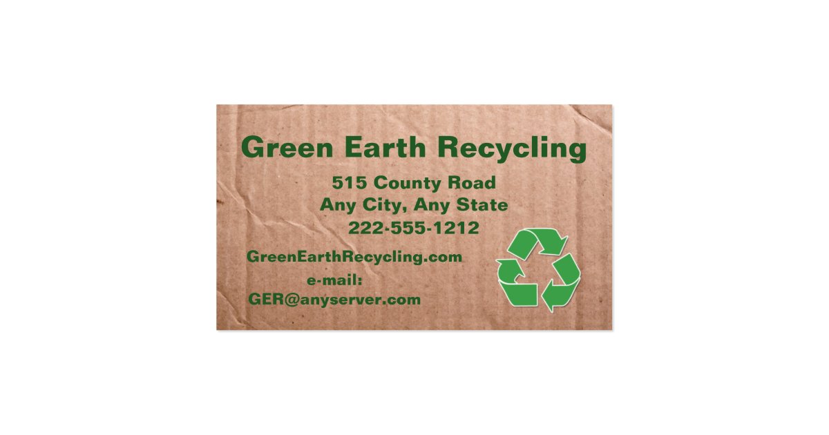 Recycled Business Card Template