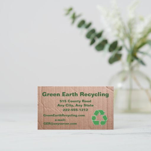 Recycling Business Cardboard Look Business Card | Zazzle
